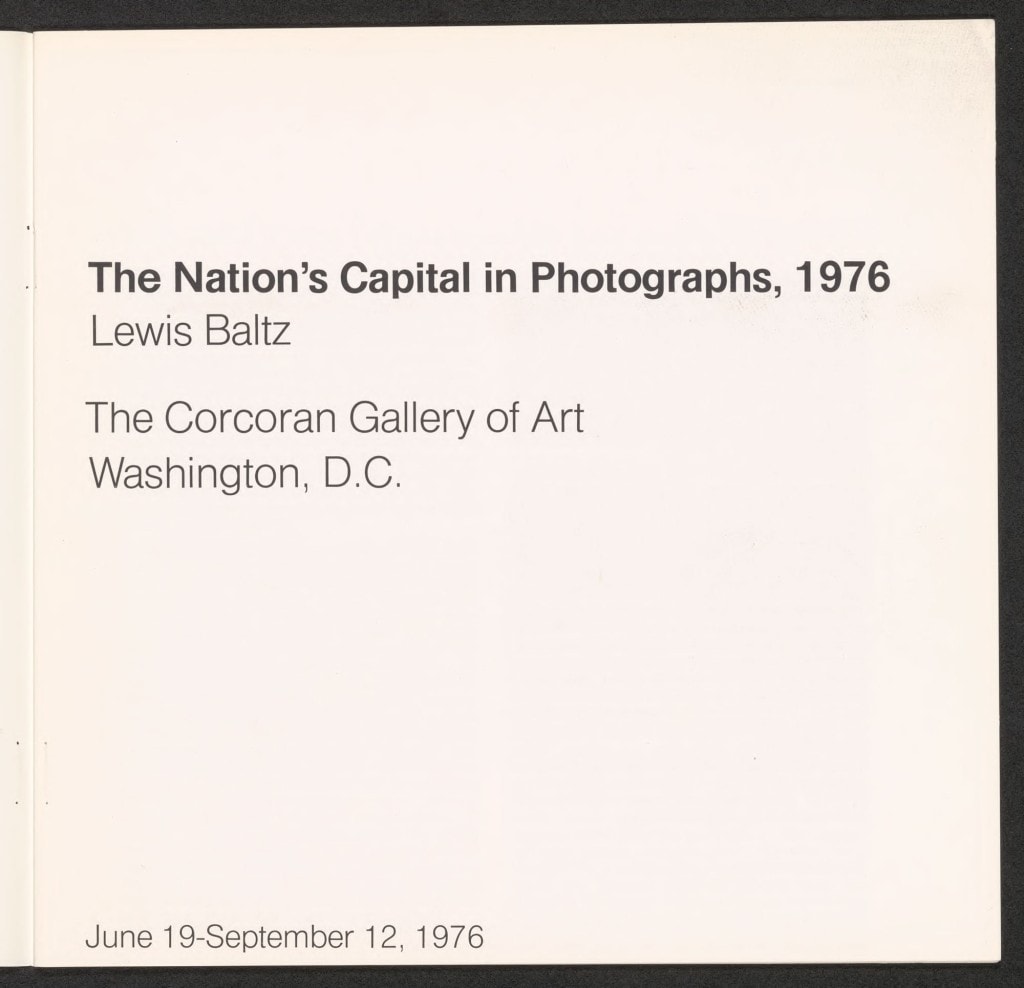 Robert Cumming & Lewis Baltz at The Corcoran Gallery of Art | Gallery ...